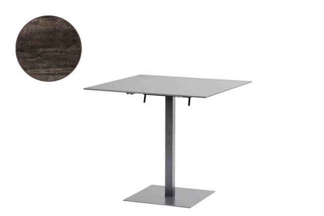 Table de jardin pliante acier 80x80 cm MENDRISIO | Hunn Meubles de jardin