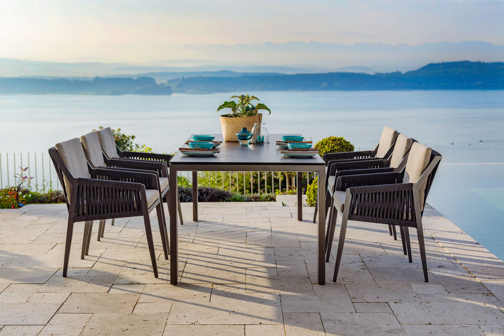 Gartentisch Set Aluminium TORINO | Hunn Gartenmöbel