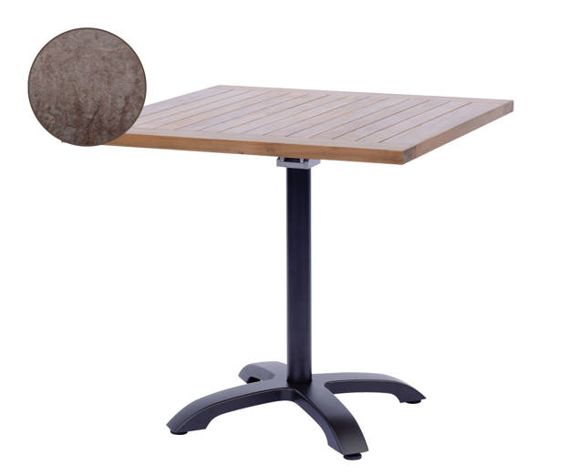 Table de jardin pliante aluminium 80x80 cm TRENTO II | Hunn Meubles de ...