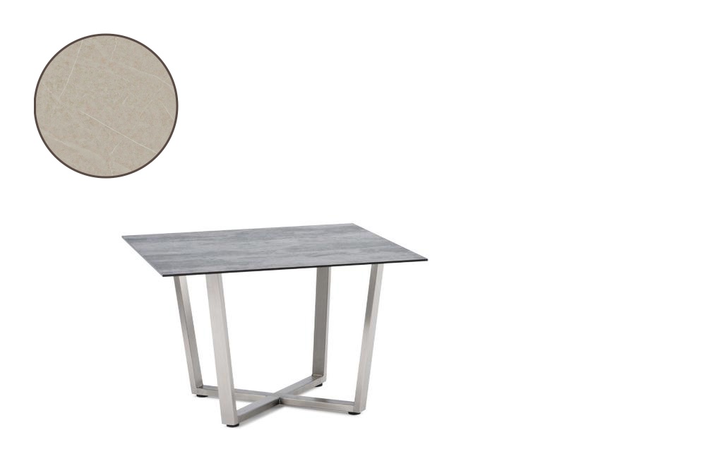 Table de salon acier inoxydable Ø 60 cm URI | Hunn Meubles de jardin
