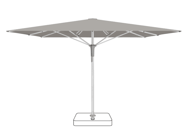 Sonnenschirm Glatz rechteckig 400 x 300 cm FORTELLO® PRO | Hunn Gartenmöbel