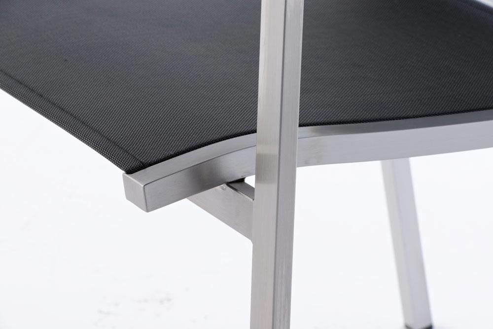 Gartenstuhl stapelbar Edelstahl ROTTERDAM II | Hunn Gartenmöbel